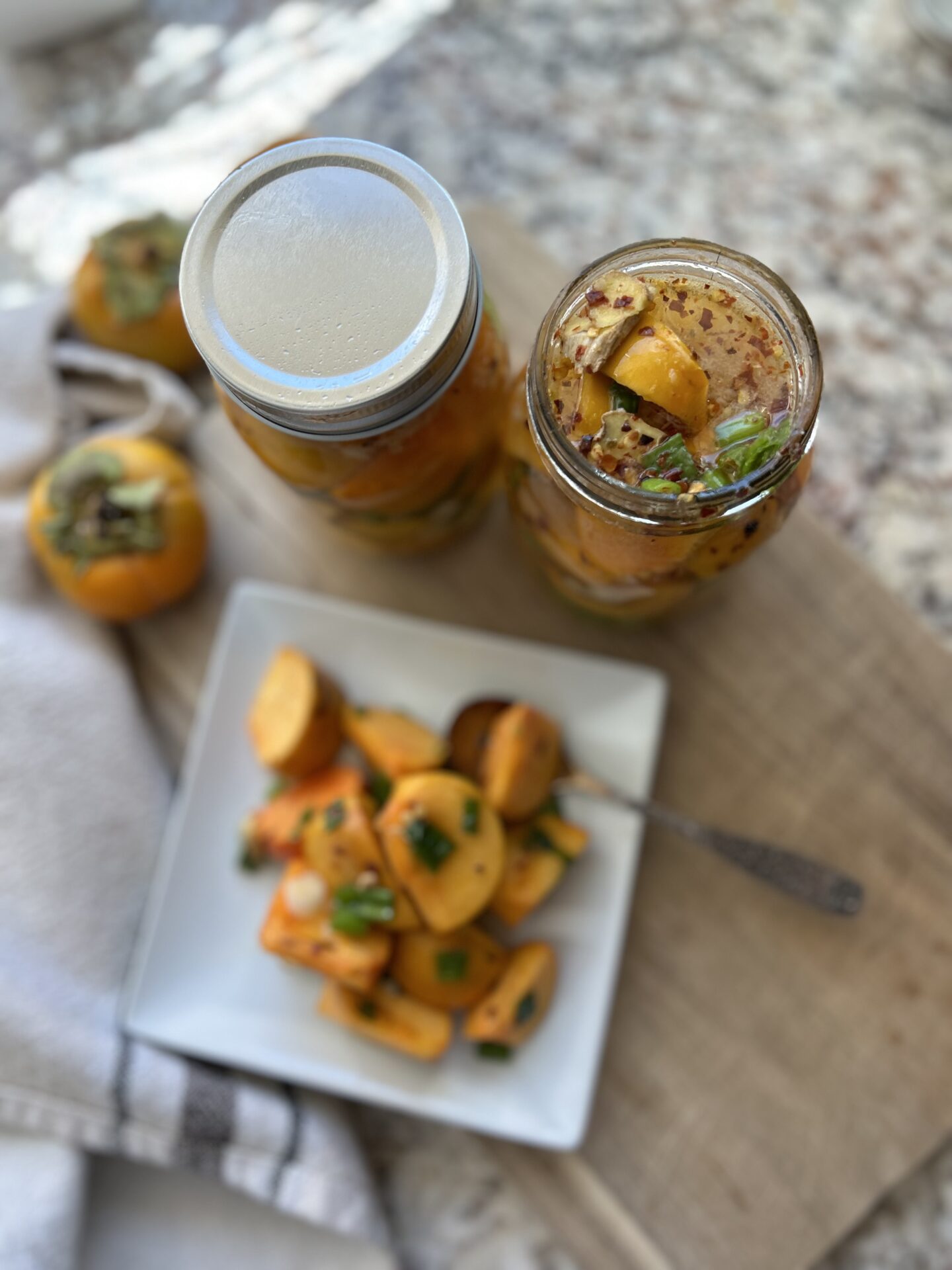 Pickled persimmons recipe - Places and Recipes